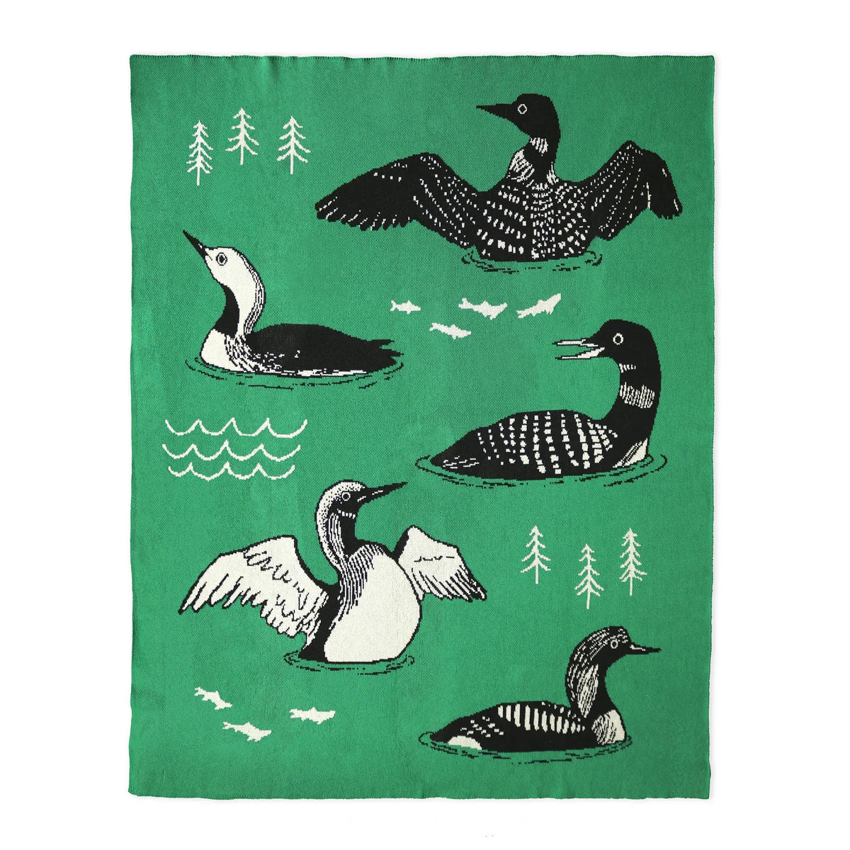 Loons Of North America Knit Blanket Bird Collective